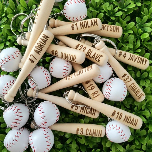 Personalized Hand Made Baseball Key Chain - Etsy