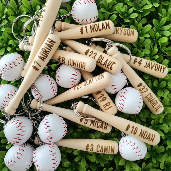 Baseball Keychain - Etsy