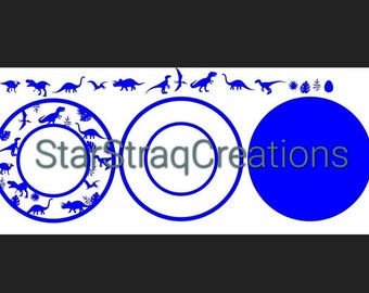 DINOSAUR Round Name Sign SVG, Digital File for Laser, Cricut ...