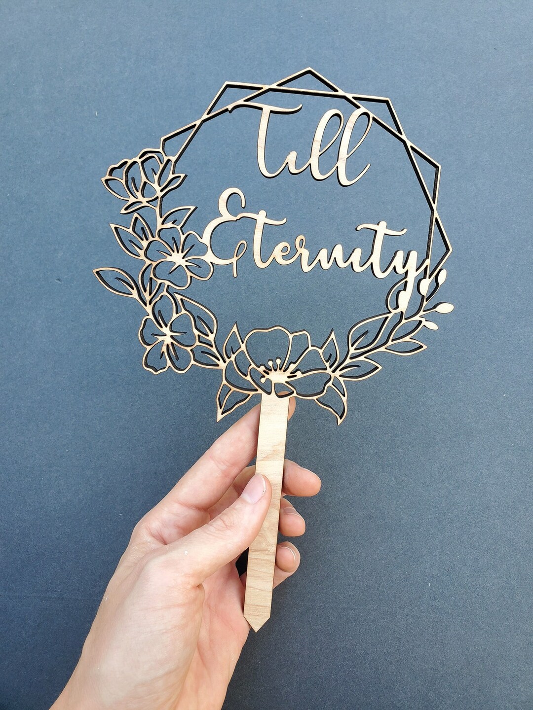 Till Eternity Cake Topper SVG Digital File Omtech Laser File Gloweforge ...
