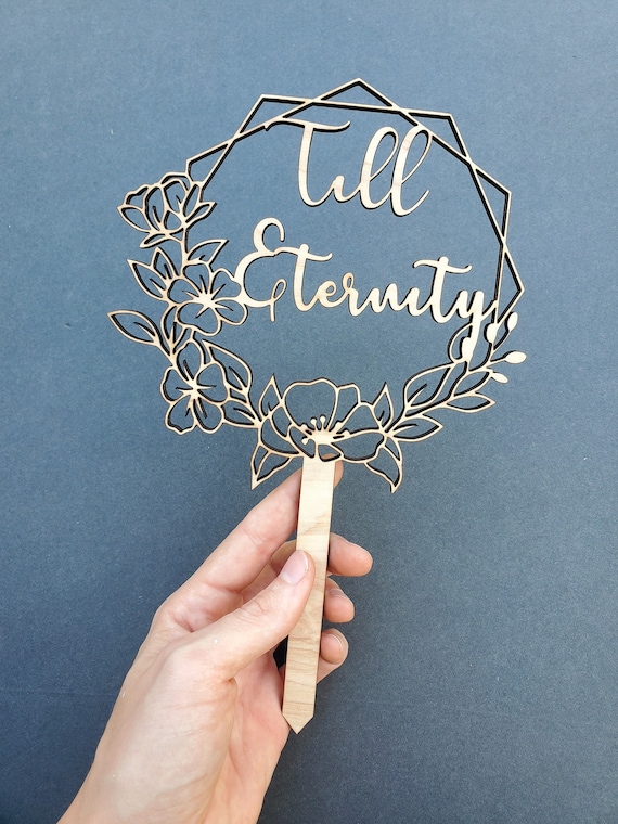Till Eternity Cake Topper SVG Digital File Omtech Laser File - Etsy