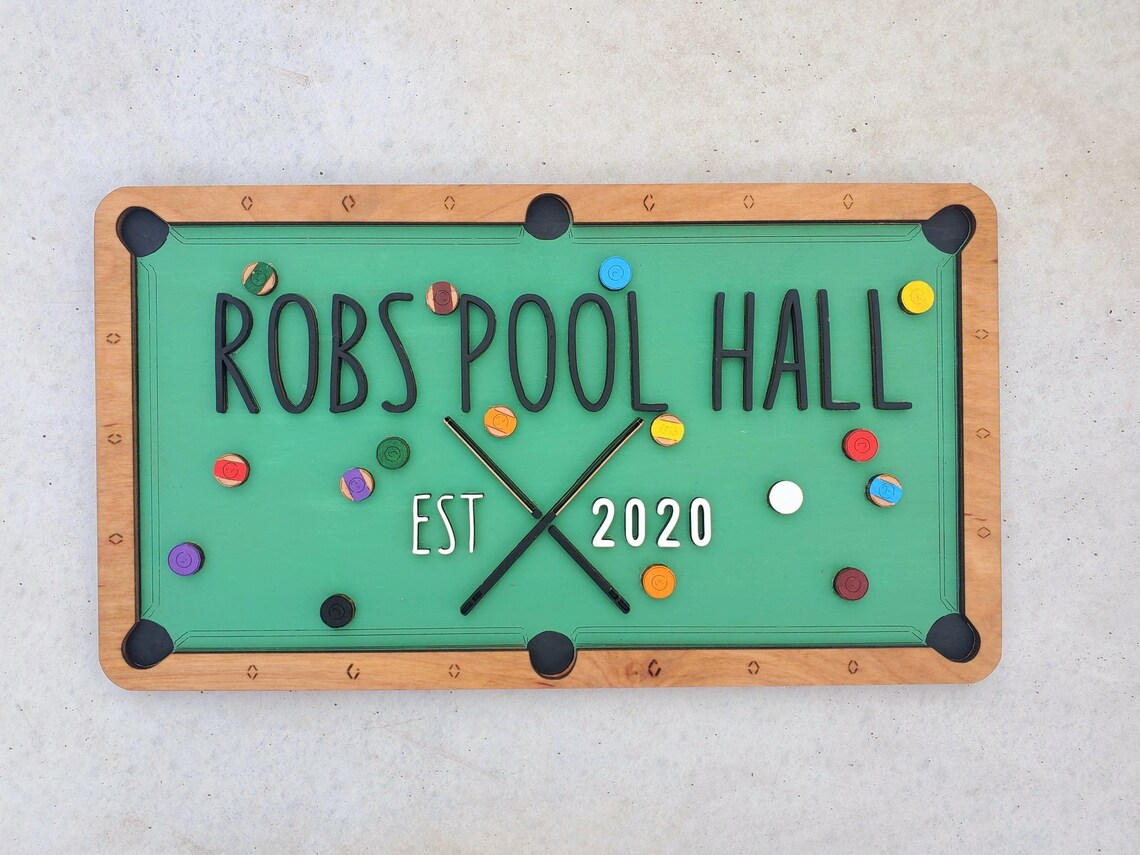 Billiards Sign DIGITAL FILE - Etsy