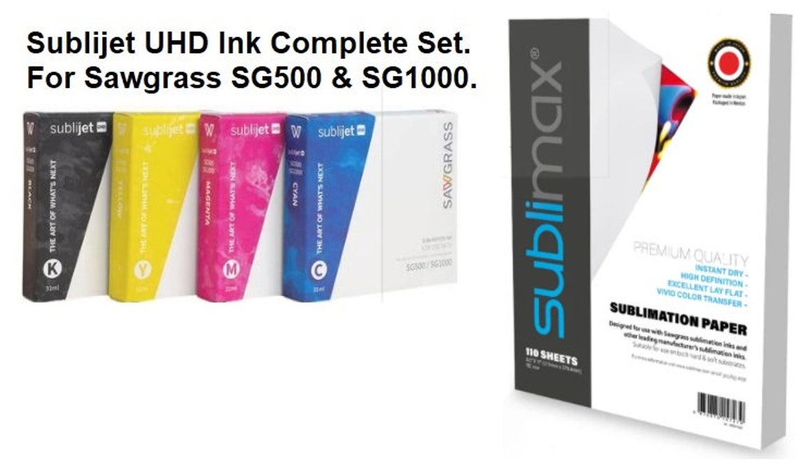 Sawgrass Ink Set CMYK Cartridges for Virtuoso Sublimation Printers ...