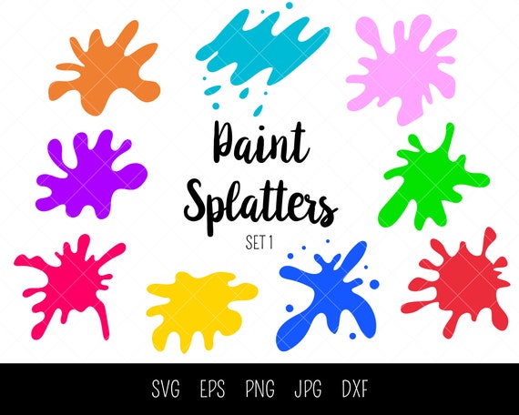 9 Color Splatter paint SVG Splatter clipart Splatter | Etsy
