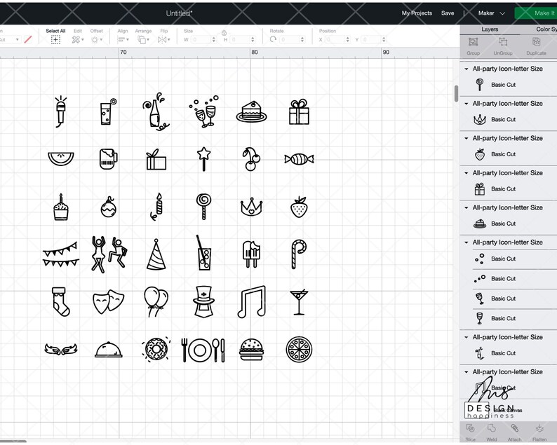 Party Line Icon SVG, Doodle Party Line Art Svg DXF PNG Eps Files for ...