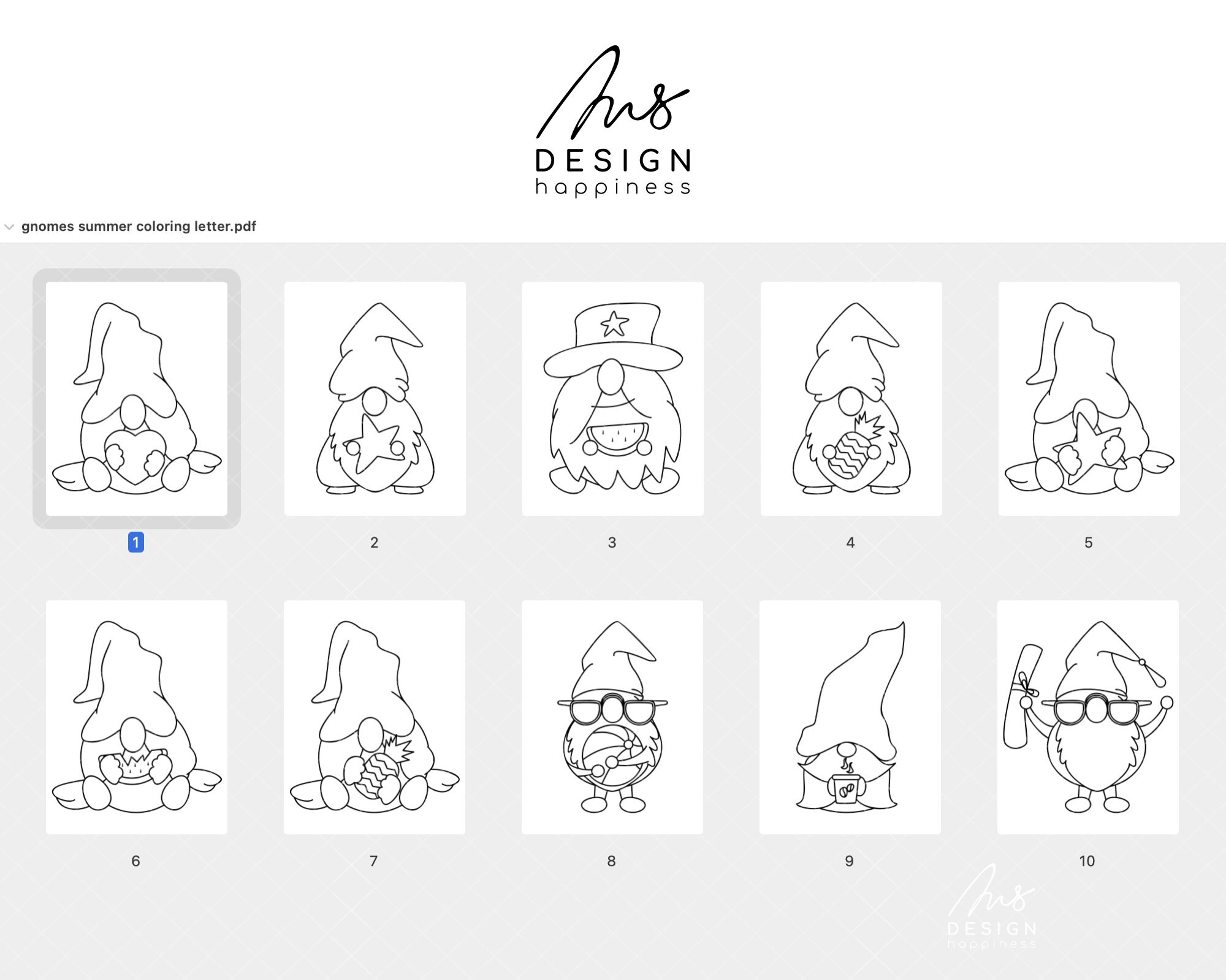 10 Hand Drawn Summer Gnomes SVG Graduate Gnomes SVG PNG - Etsy