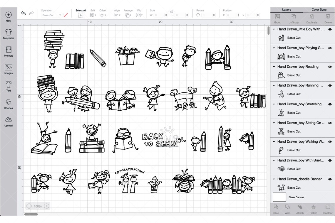 Doodle Back to School Kid SVG, Dxf, Preschool Gift Clipart, Student Cut ...