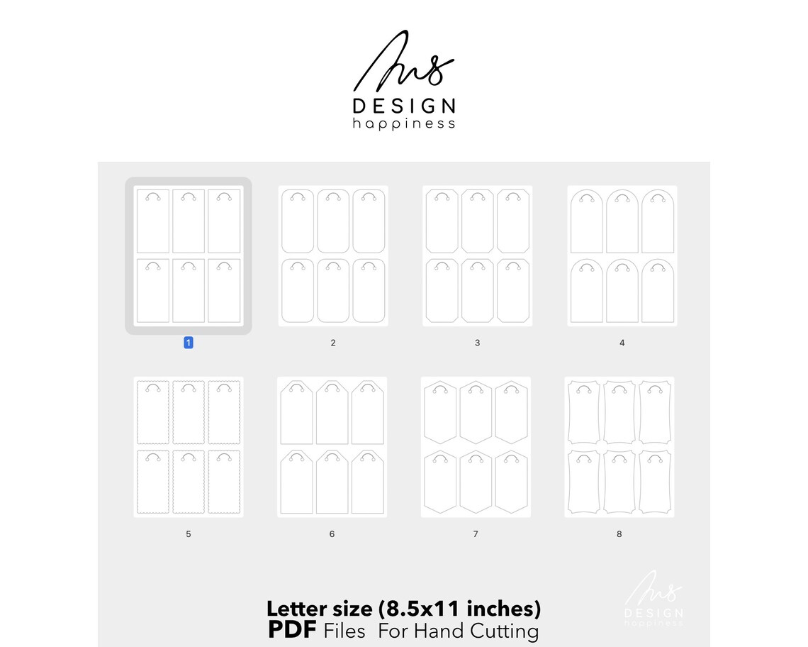 8 Keyring Display Card SVG 2.5x5 Keyring Template - Etsy