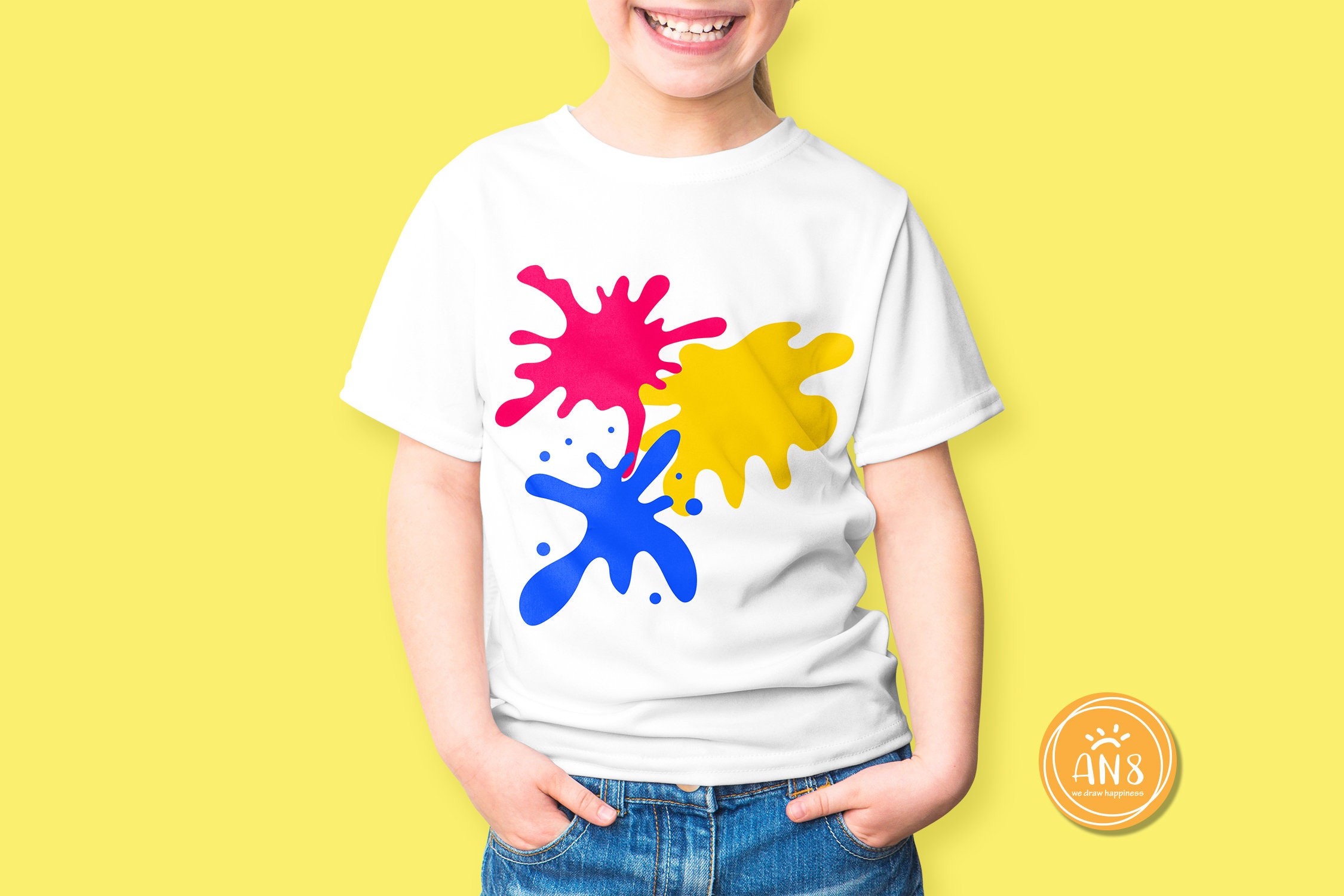 9 Color Splatter Paint SVG, Splatter Clipart, Splatter Sticker ...