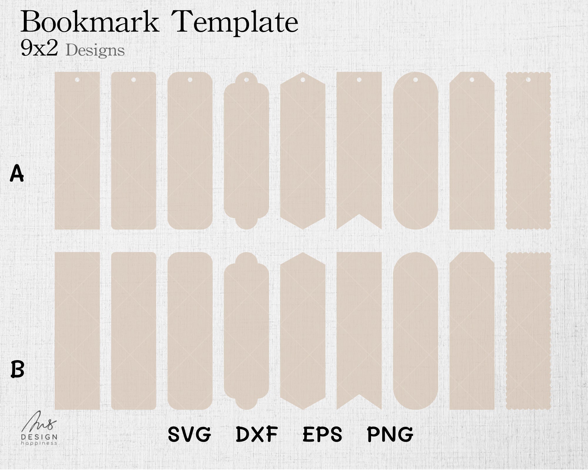 Bookmark Design Template SVG 29 Designs Bookmark Template - Etsy