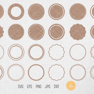 24 Round Shape SVG, Banner SVG, Badges SVG, Labels Cut Files ...