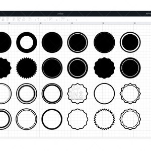 24 Round Shape SVG, Banner SVG, Badges SVG, Labels Cut Files ...