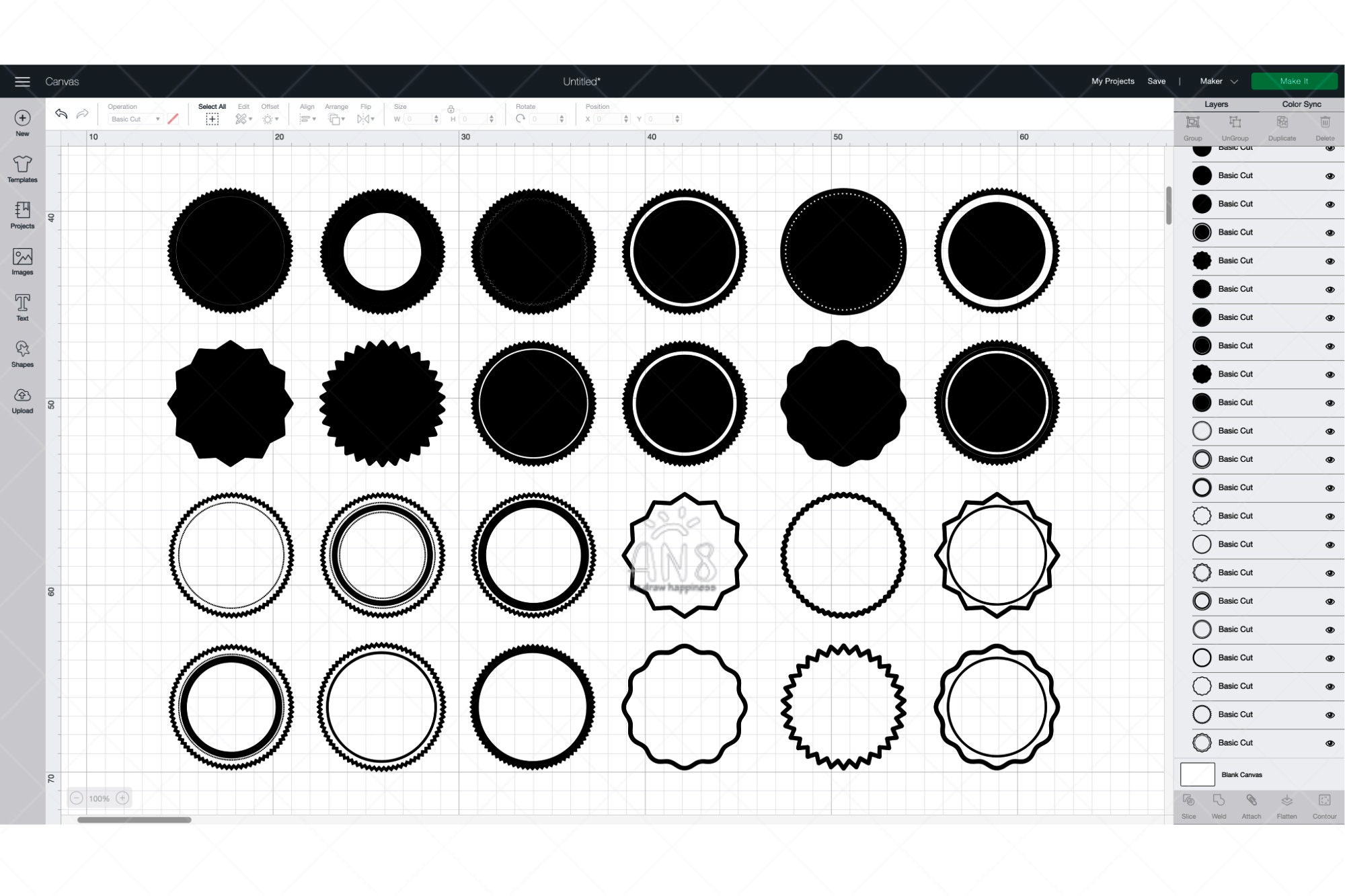 24 Round Shape SVG, Banner SVG, Badges SVG, Labels Cut Files ...