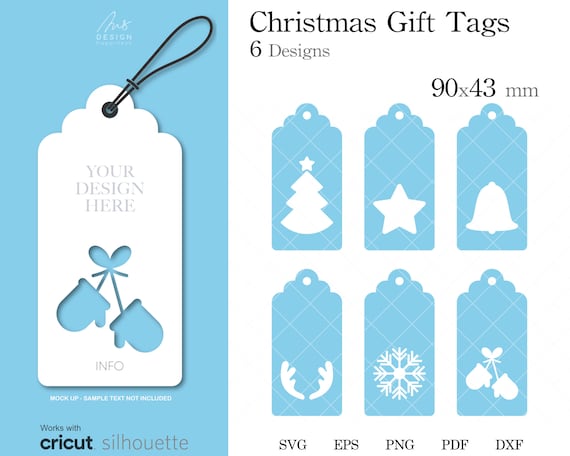 Christmas Gift Tags Templates SVG Christmas Ornament tag PNG | Etsy