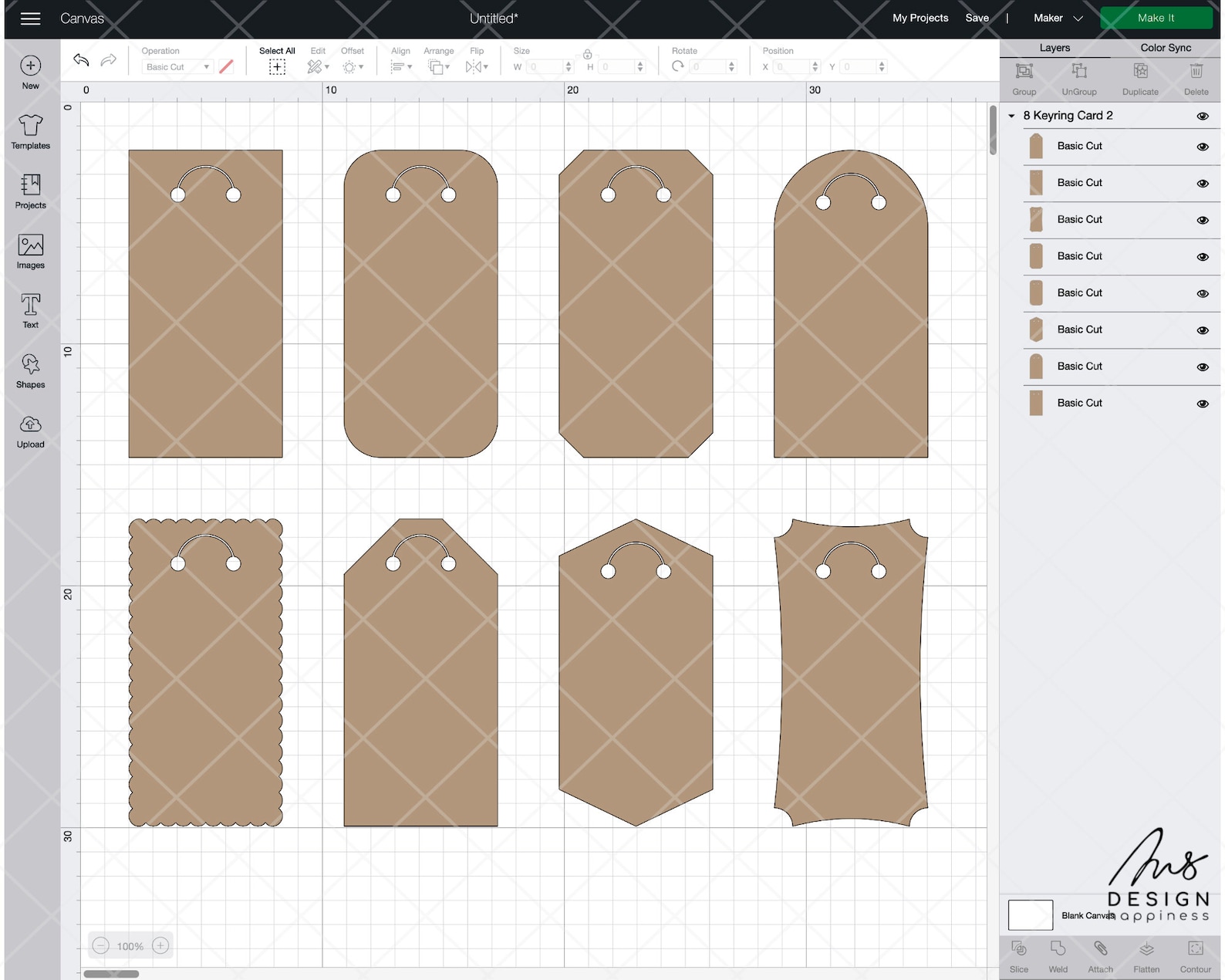 8 Keyring Display Card SVG 2.5x5 Keyring Template - Etsy