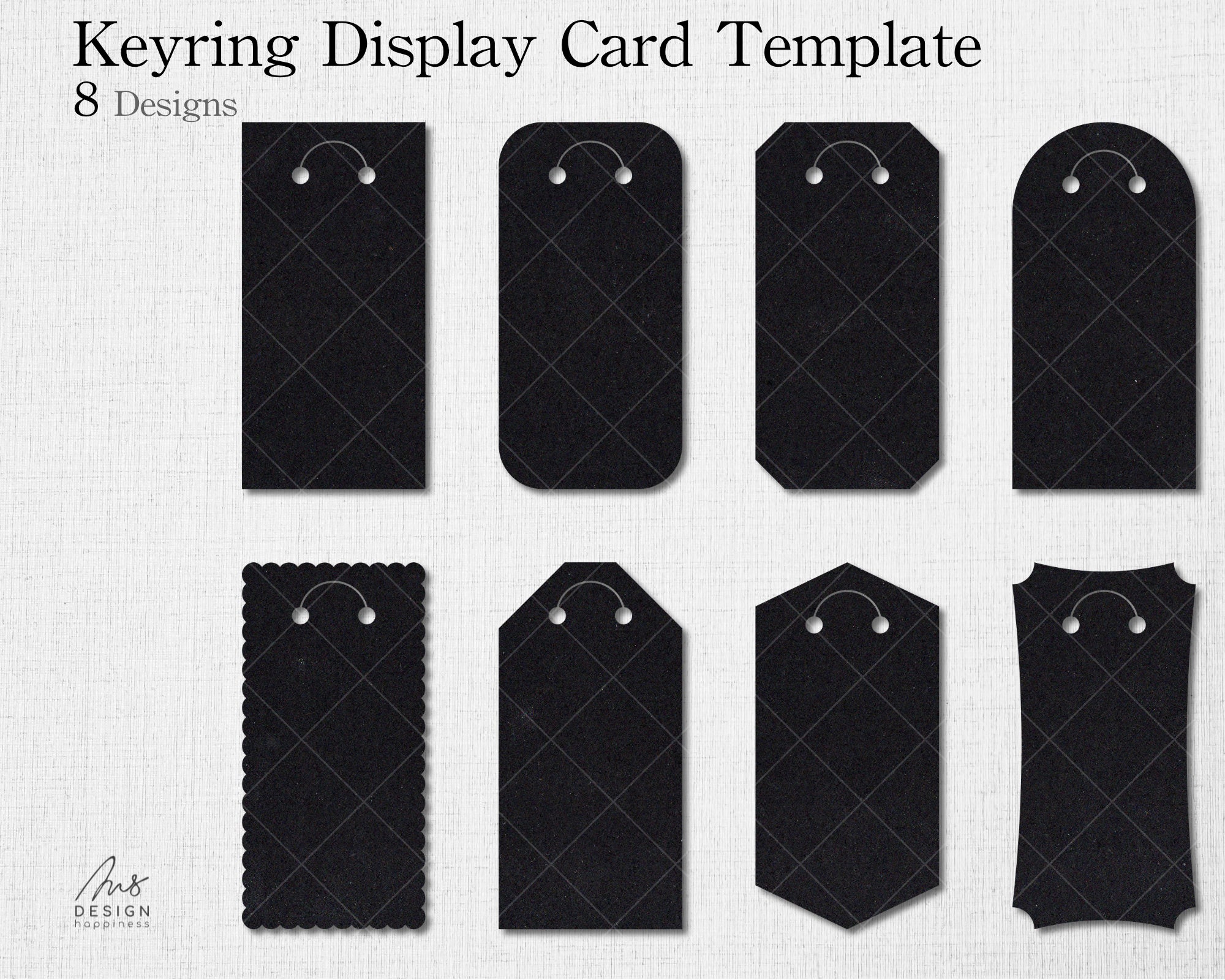 8 Keyring Display Card SVG 2.5x5 Keyring Template - Etsy