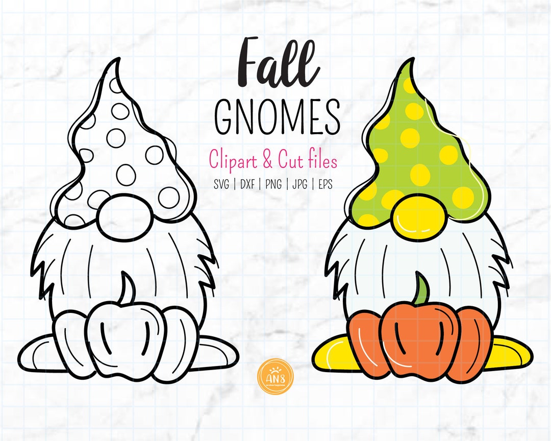 Fall Gnome SVG, Fall PNG, Gnome Clipart, Fall Gnome Cut Files, Gnome ...