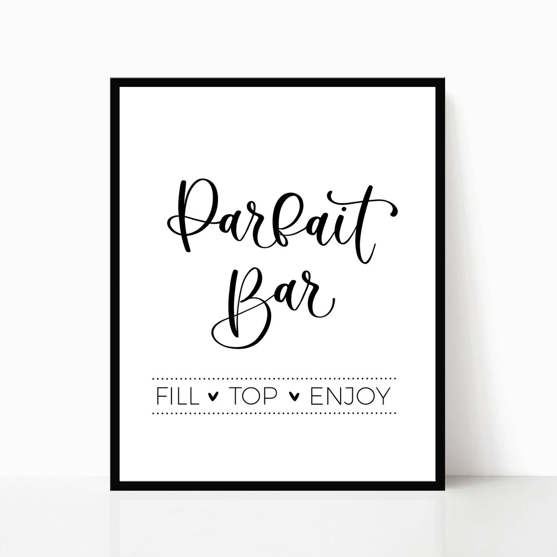 Parfait Bar Sign Printable, Minimalist Bridal Brunch, Modern Baby ...
