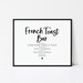 French Toast Bar Sign, Breakfast Party Food Station, Modern Minimalist ...