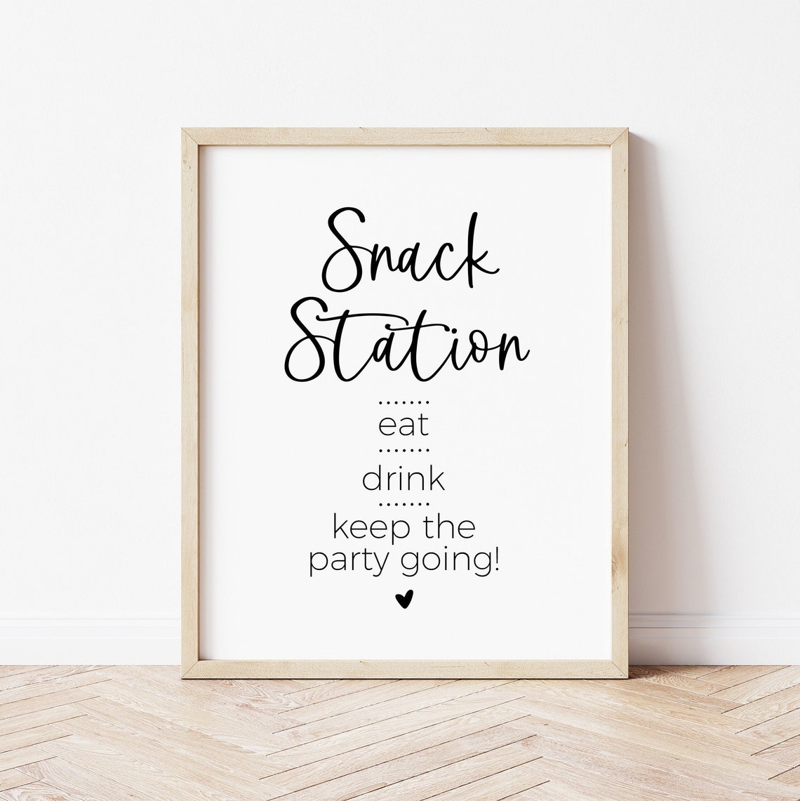 Snack Station Sign, Late Night Snack Food Bar, Sweets & Treats, Party ...