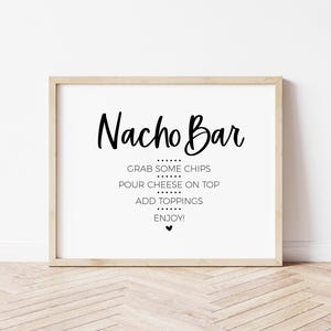Nacho Bar Sign, Buffet Table for Cinco De Mayo, Fiesta Graduation ...