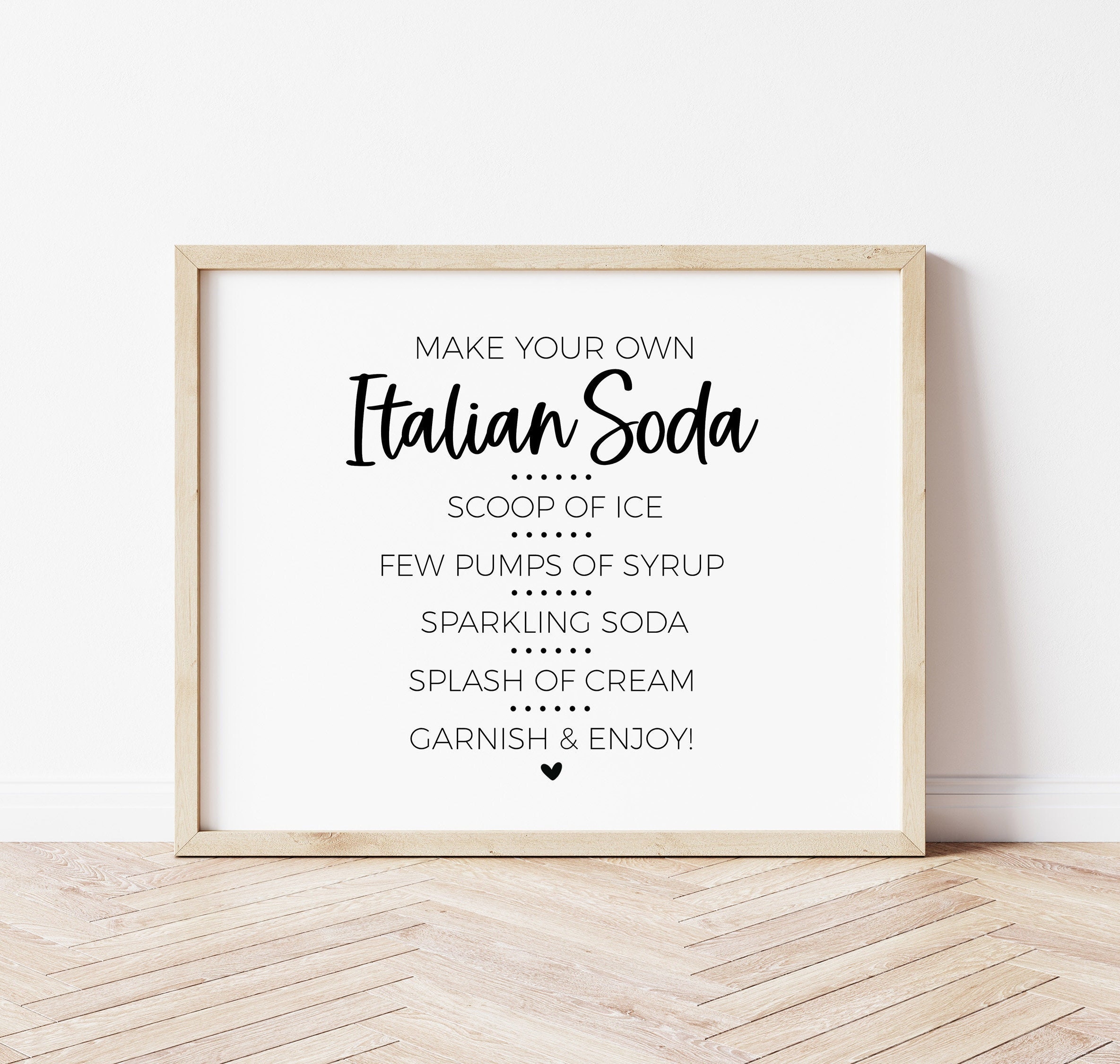 Italian Soda Bar Sign for Graduation Party, Open House, Make Your Own ...
