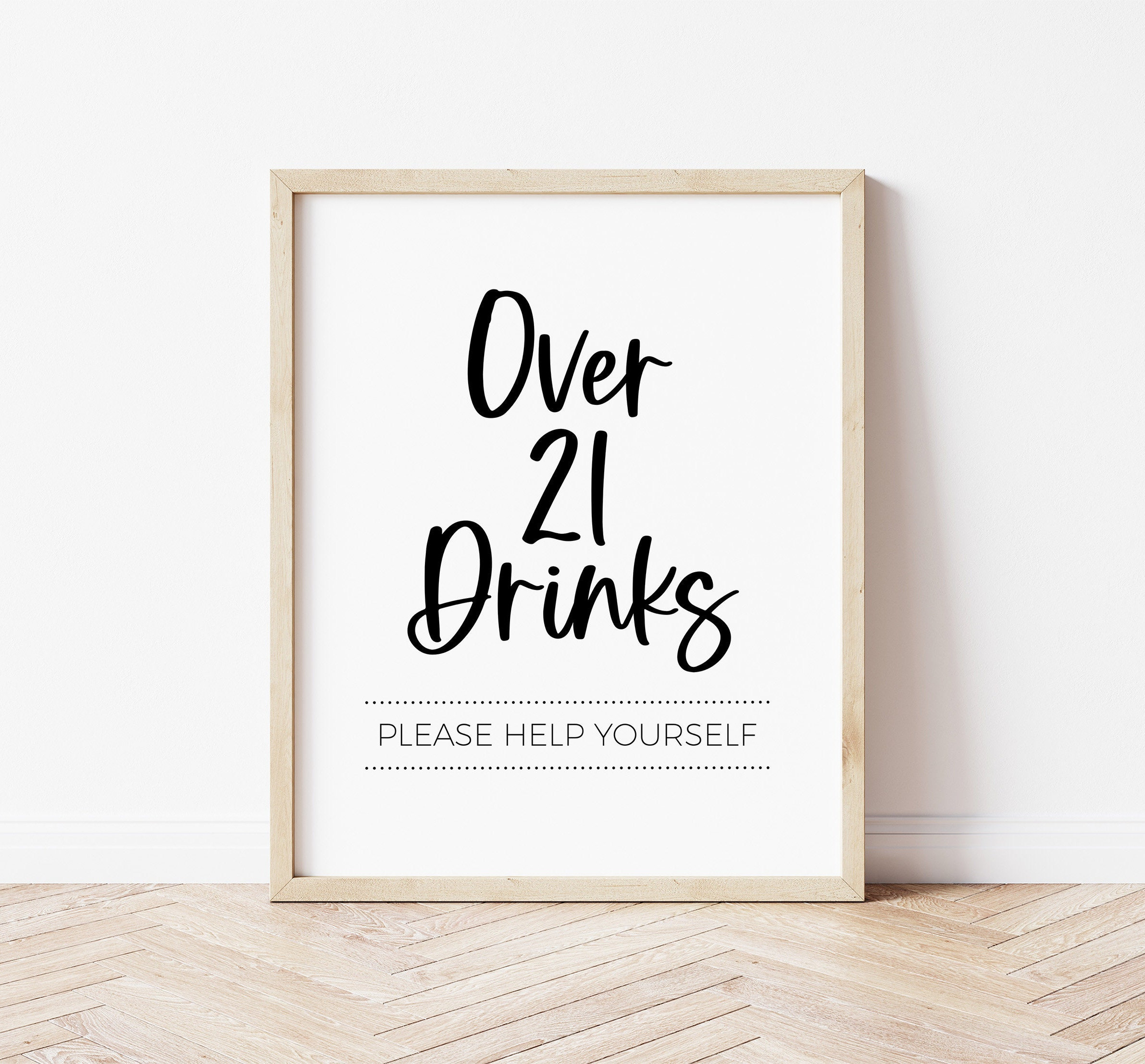 Adult Beverage Bar Sign for Modern Minimalist Graduation Party ...