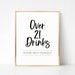 Adult Beverage Bar Sign for Modern Minimalist Graduation Party ...
