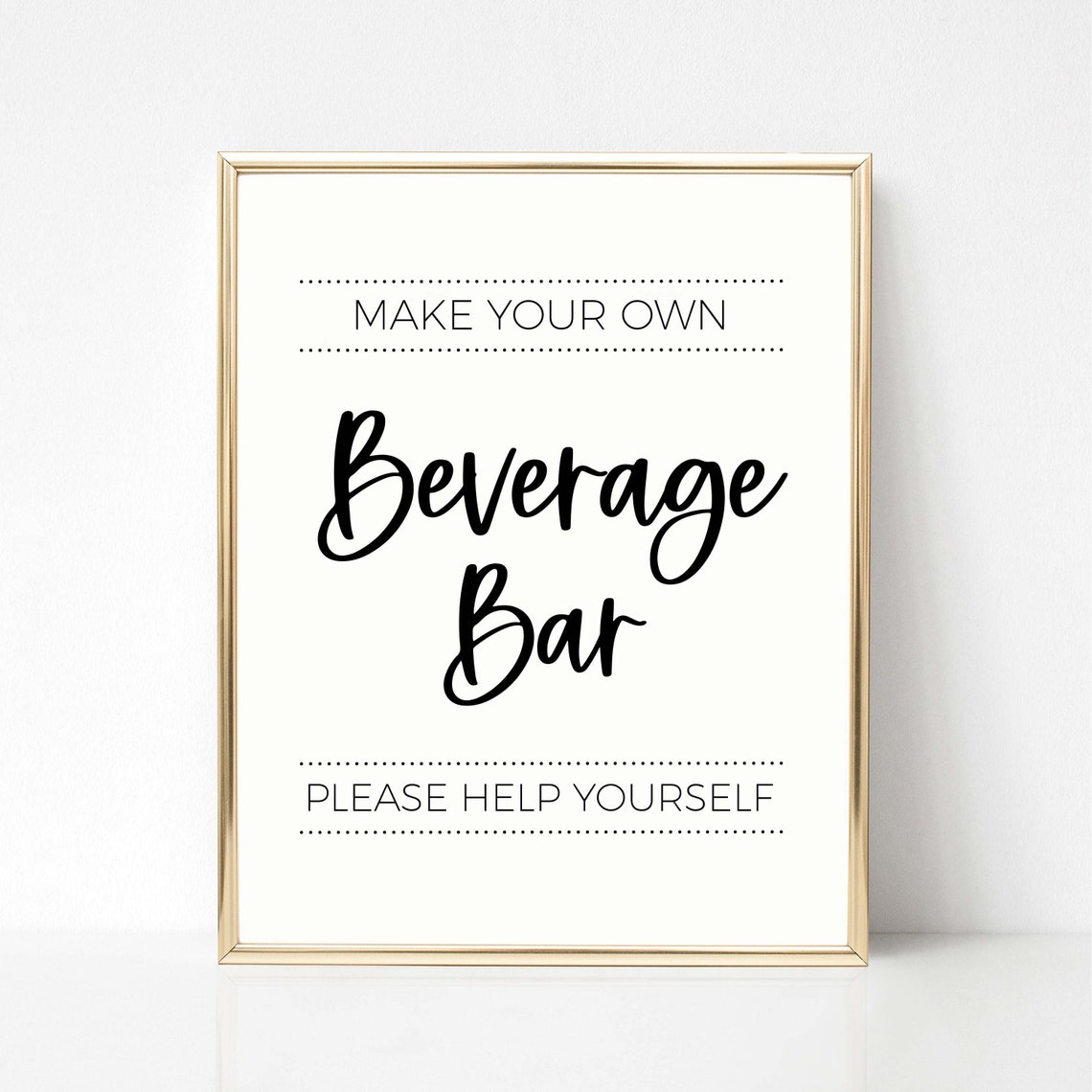 Beverage Bar Sign, Make Your Own Wedding Drink Station, Soda and Juice ...
