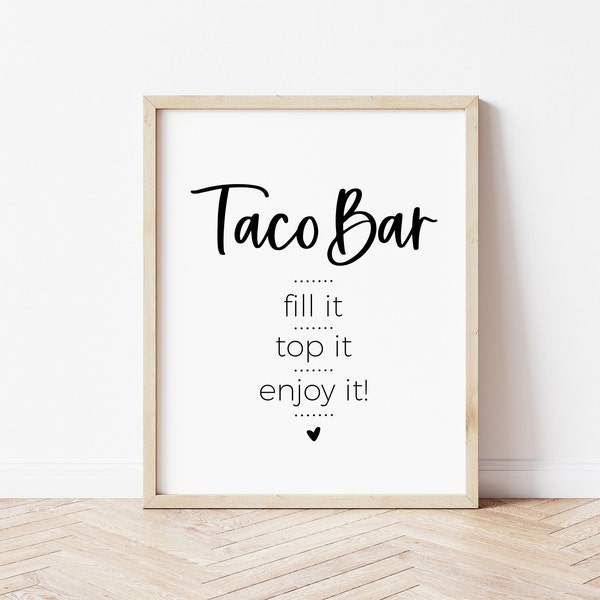 Taco Bar Sign - Etsy