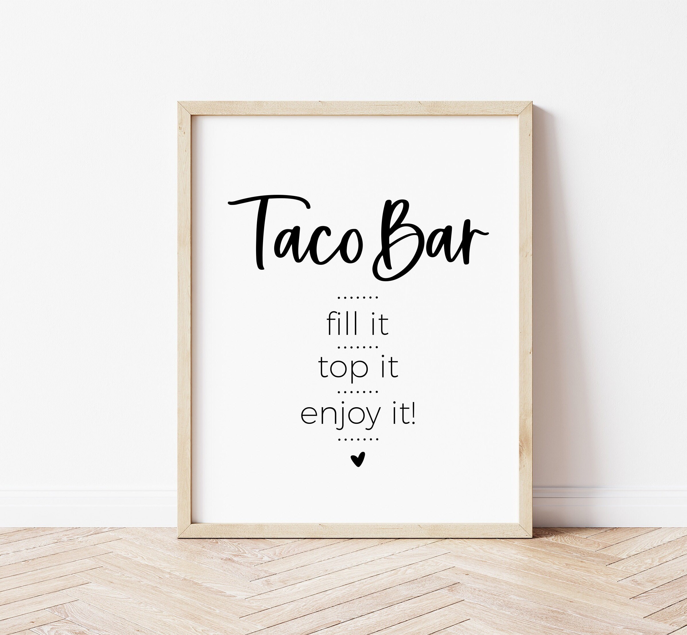 Taco Bar Sign, Fiesta Food Table Decor for Cinco De Mayo, Graduation ...