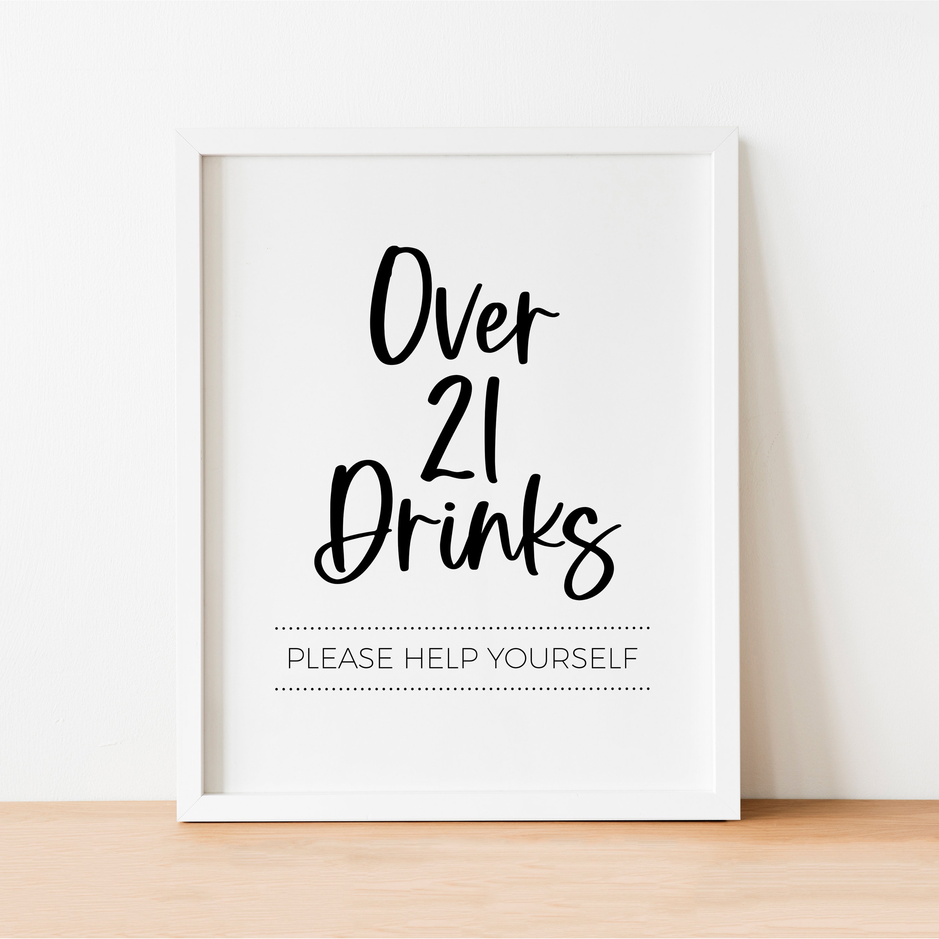 Adult Beverage Bar Sign for Modern Minimalist Graduation Party ...