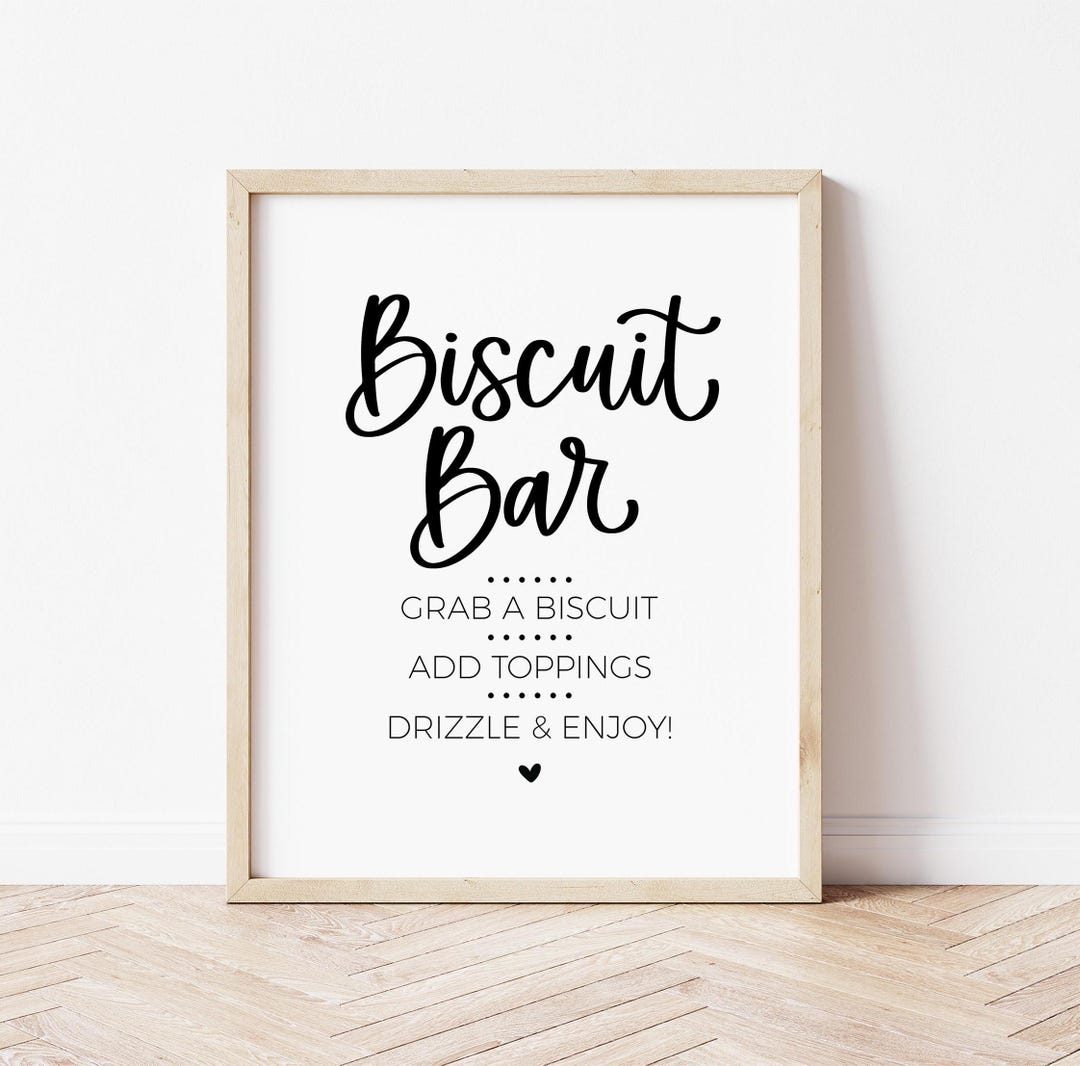 Biscuit Bar Sign for Modern Minimalist Mother's Day Brunch, Bridal ...