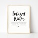 Infused Water Bar Sign for Modern Minimalist Bridal Shower, Baby Shower ...