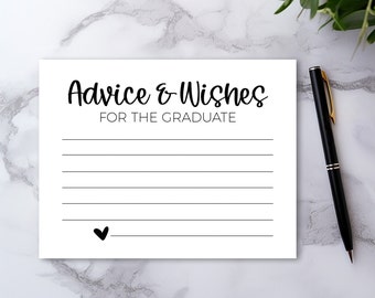 Advice and Wishes for Graduate Cards, Graduation Guest Book Table ...