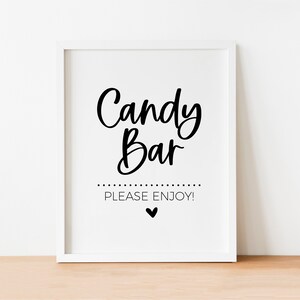 Candy Bar Sign, Candy Station, Sweets and Desserts Bar, Modern ...
