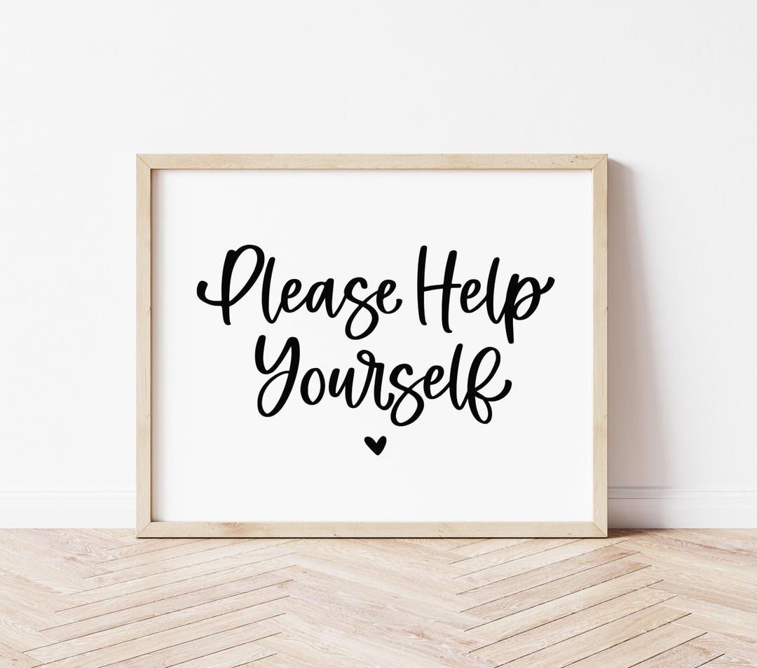 Please Help Yourself Sign for Favor Table, Dessert Station, Drink Bar ...