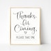Thanks for Coming Sign Thank You for Coming Sign Baby Shower Birthday ...