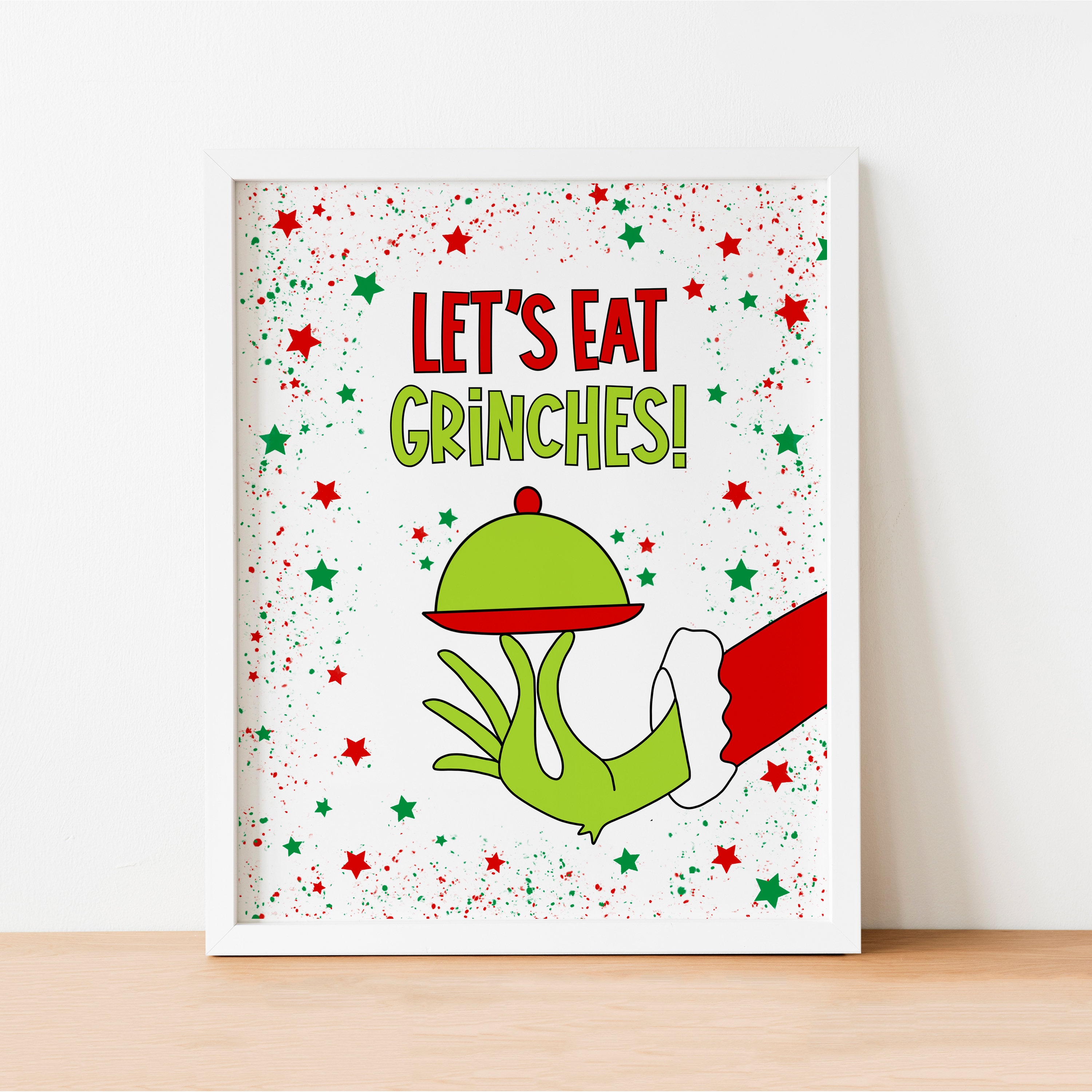Let's Eat Grinches Sign for Christmas Holiday Party, Food and Drink ...
