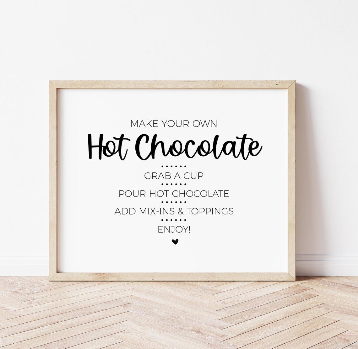 Hot Chocolate Bar Sign, Printable DIY Cocoa Station Decor, Make Your ...