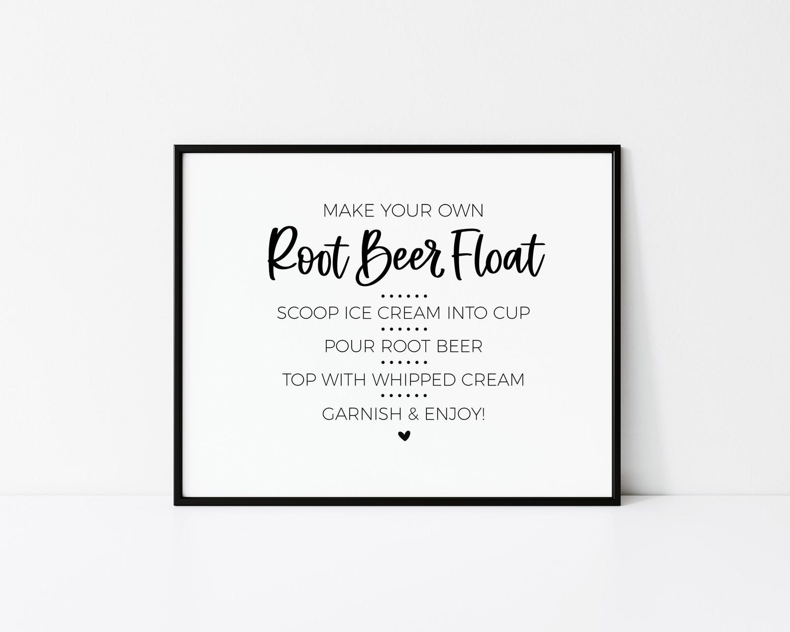 Root Beer Floats Sign for Modern Minimalist Graduation Party, Birthday ...