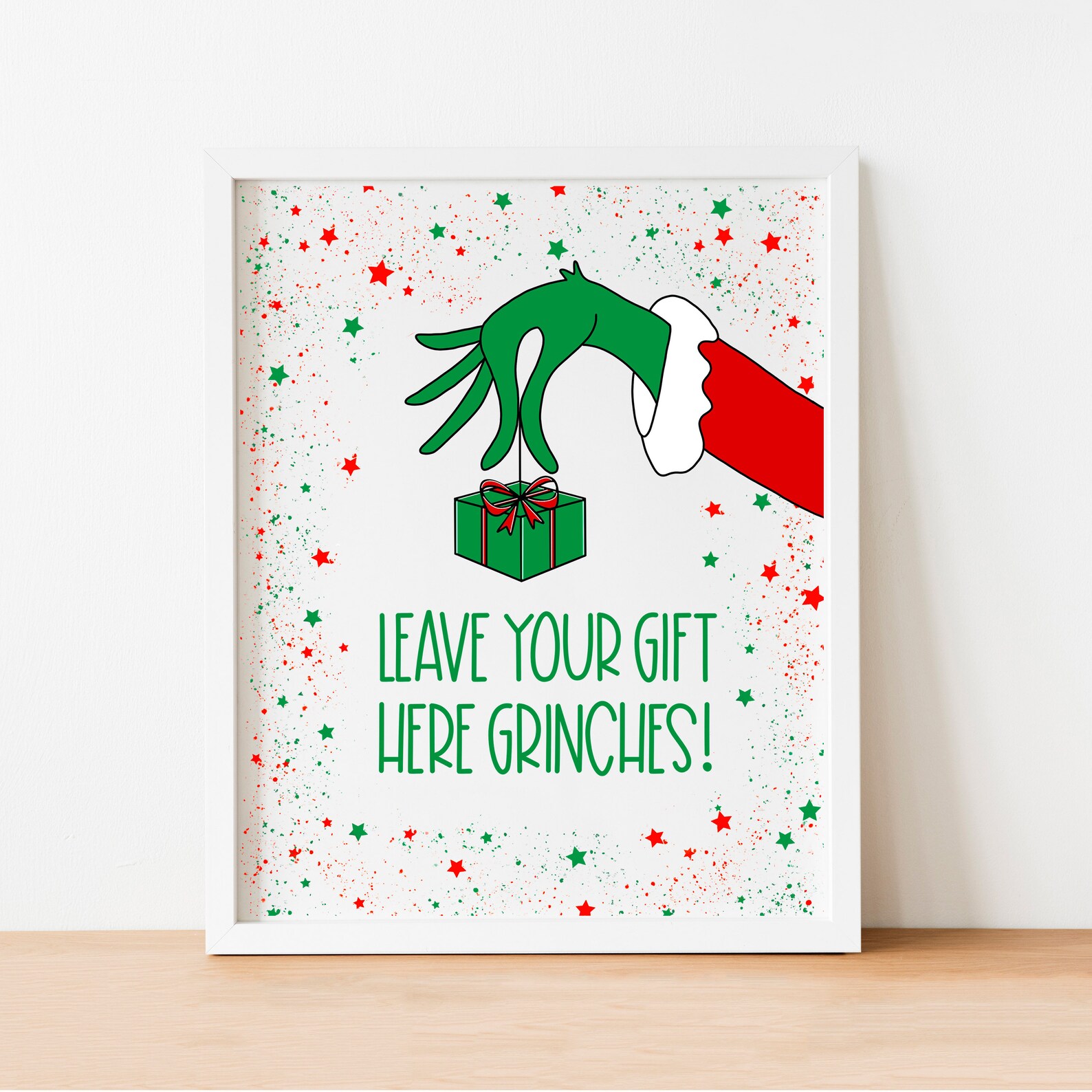 Secret Santa Sign White Elephant Gift Exchange Leave Your - Etsy