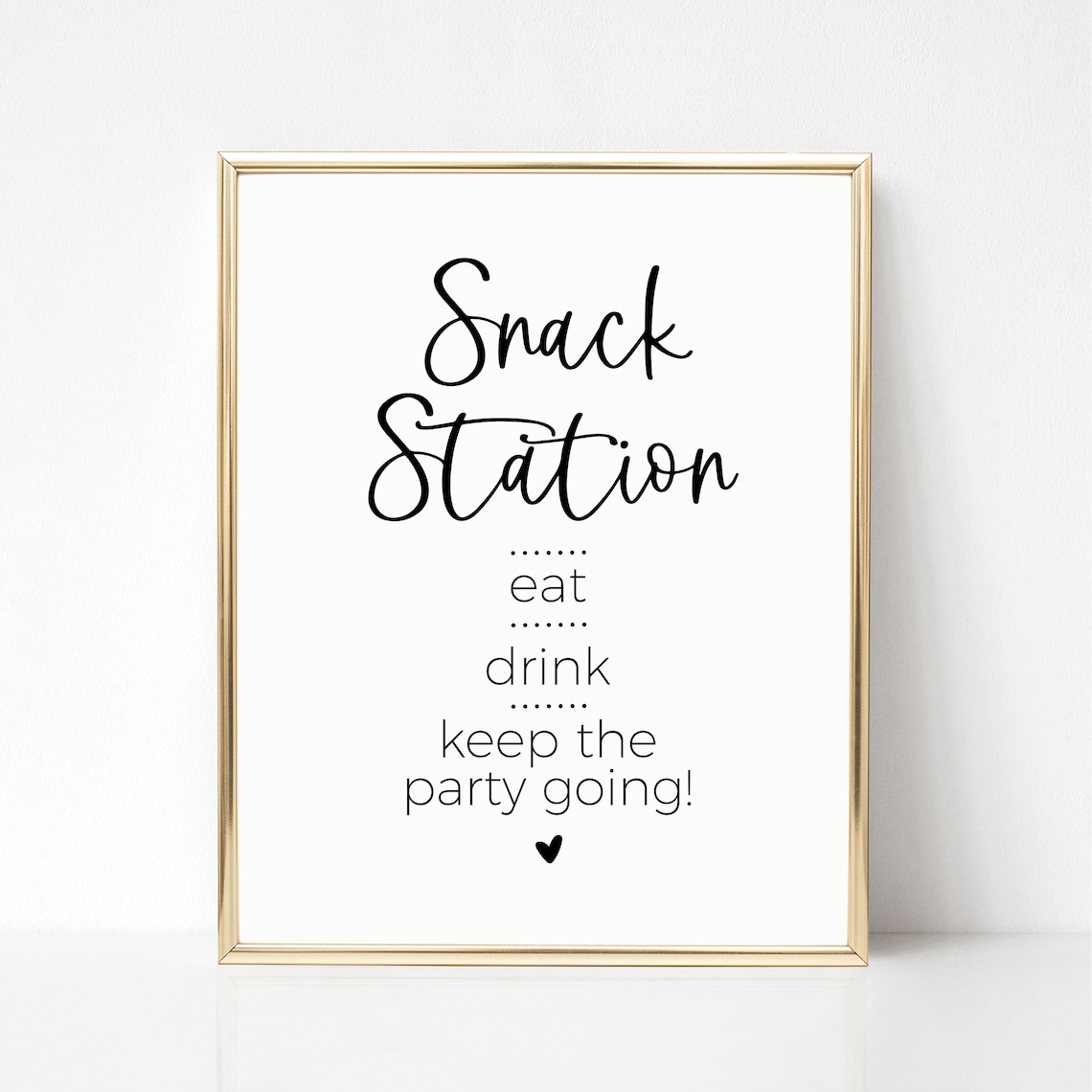 Snack Station Sign, Late Night Snack Food Bar, Sweets & Treats, Party ...
