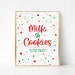 Milk and Cookies Sign for Christmas, Holiday Party, Cookie Bar, Dessert ...