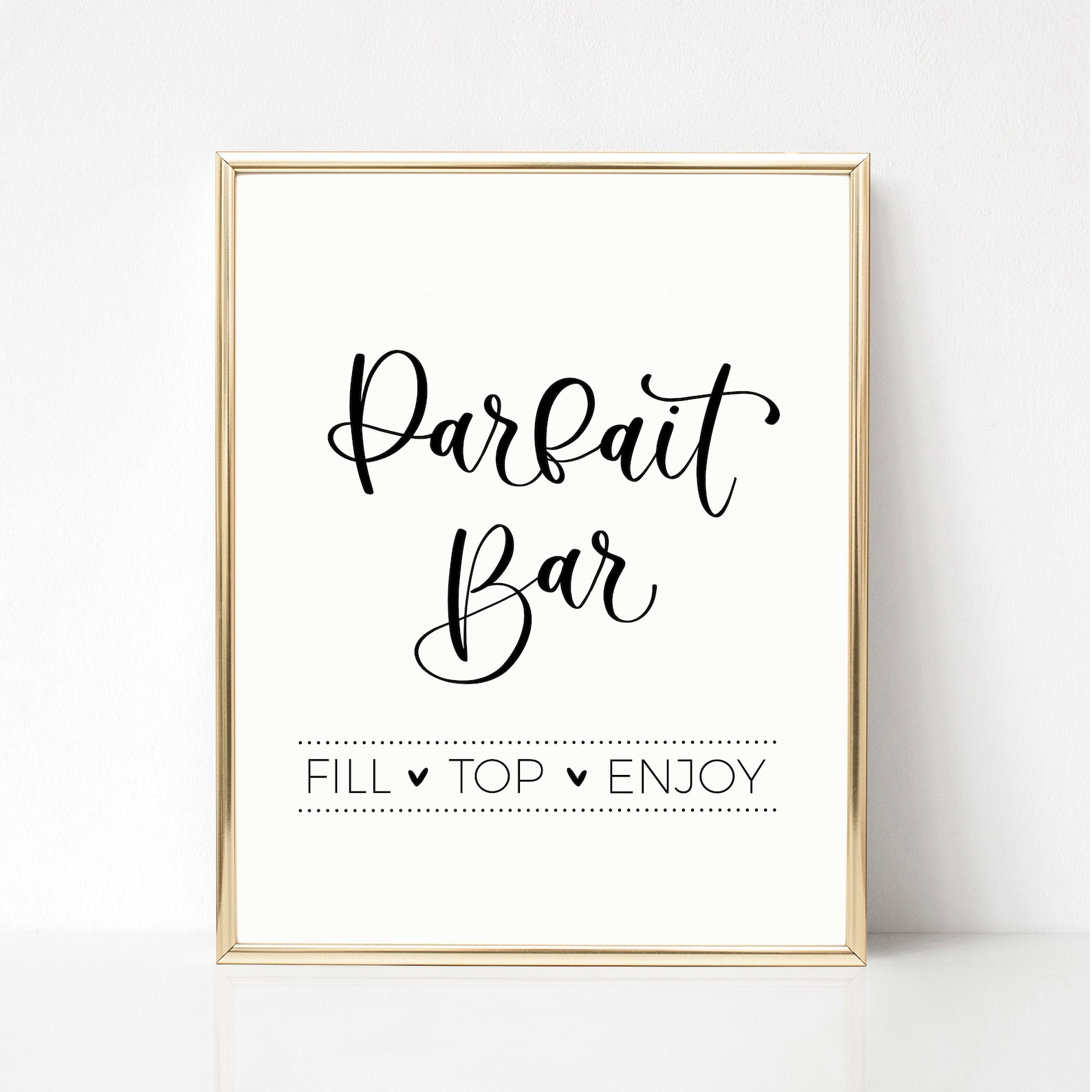 Parfait Bar Sign Printable, Minimalist Bridal Brunch, Modern Baby ...