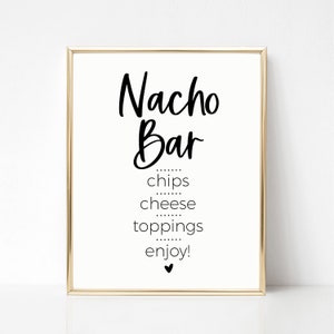 Nacho Bar Sign, Fiesta Table Decor for Cinco De Mayo, Graduation ...