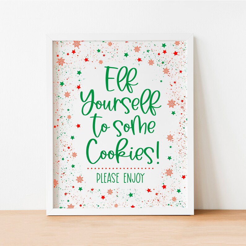 Elf Yourself to Some Cookies Sign, Help Yourself, Please Take One ...