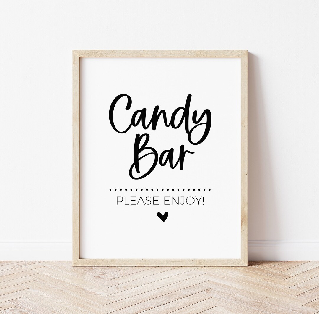 Candy Bar Sign, Candy Station, Sweets and Desserts Bar, Modern ...