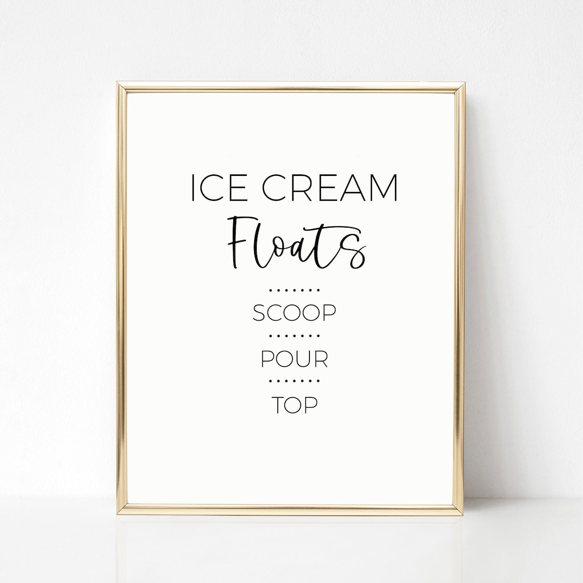 Ice Cream Floats Sign for Modern Minimalist Graduation Party, Kid's ...
