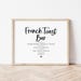 French Toast Bar Sign, Breakfast Party Food Station, Modern Minimalist ...